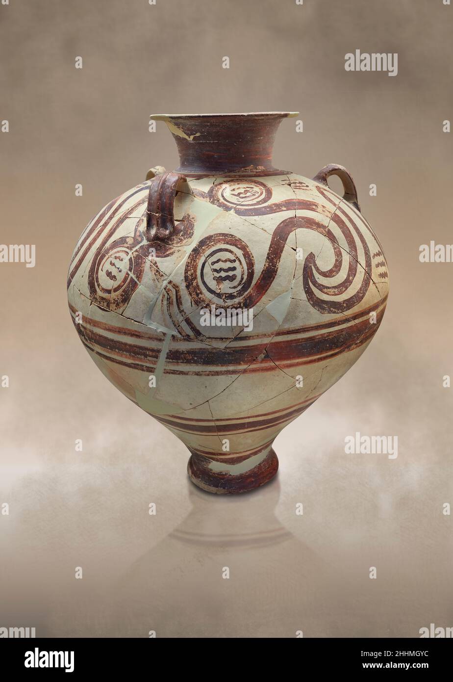 Ceramica micenea . Vaso piriforme con disegno a vortice ripetuto, 1500 ...