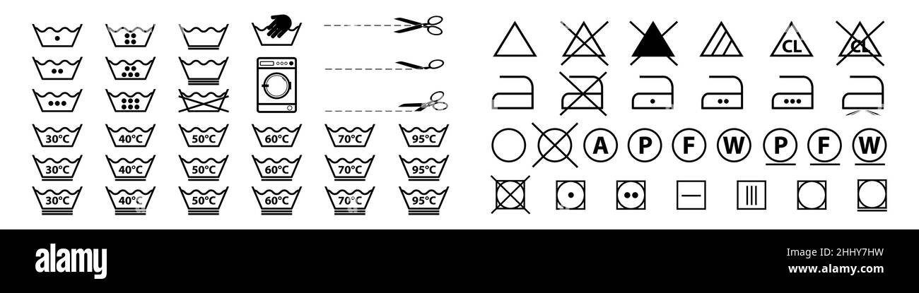 Simbolo della lavanderia Immagini Vettoriali Stock - Alamy