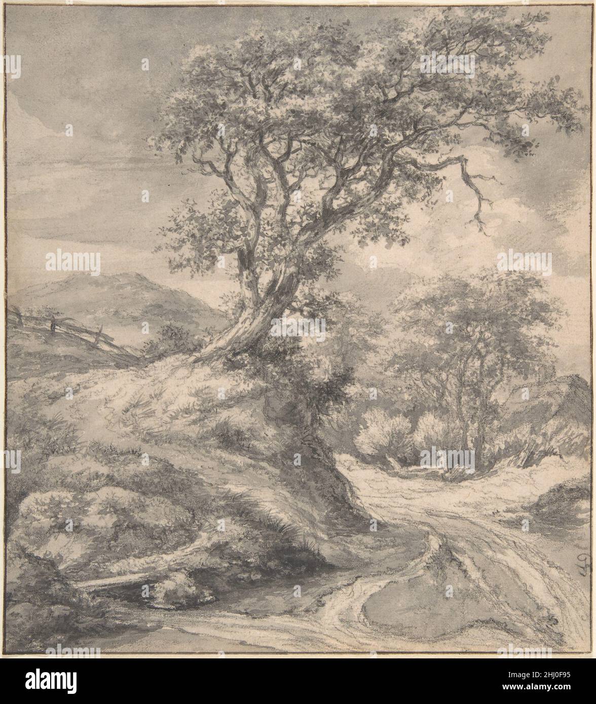 Dune Landscape with Oak Tree 1650–55 Jacob van Ruisdael olandese l ...