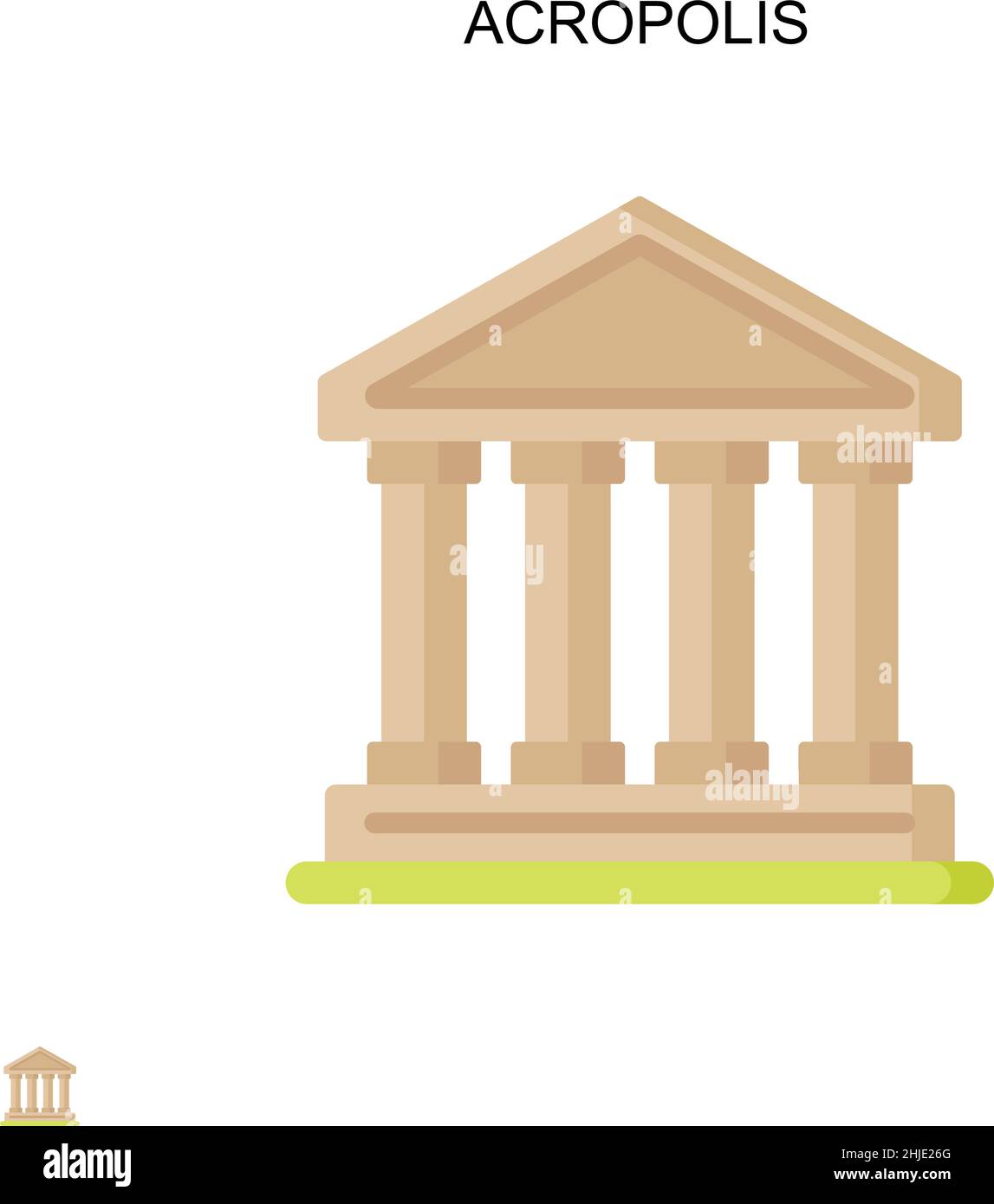 Acropoli di atene antica Immagini Vettoriali Stock - Alamy