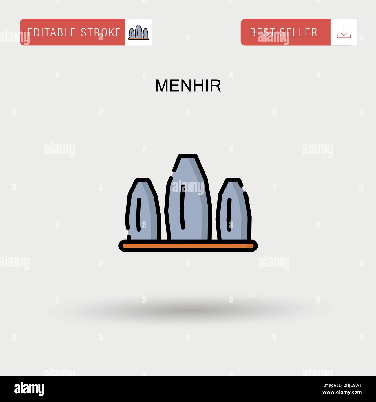 Menhir neolitico Immagini Vettoriali Stock - Alamy