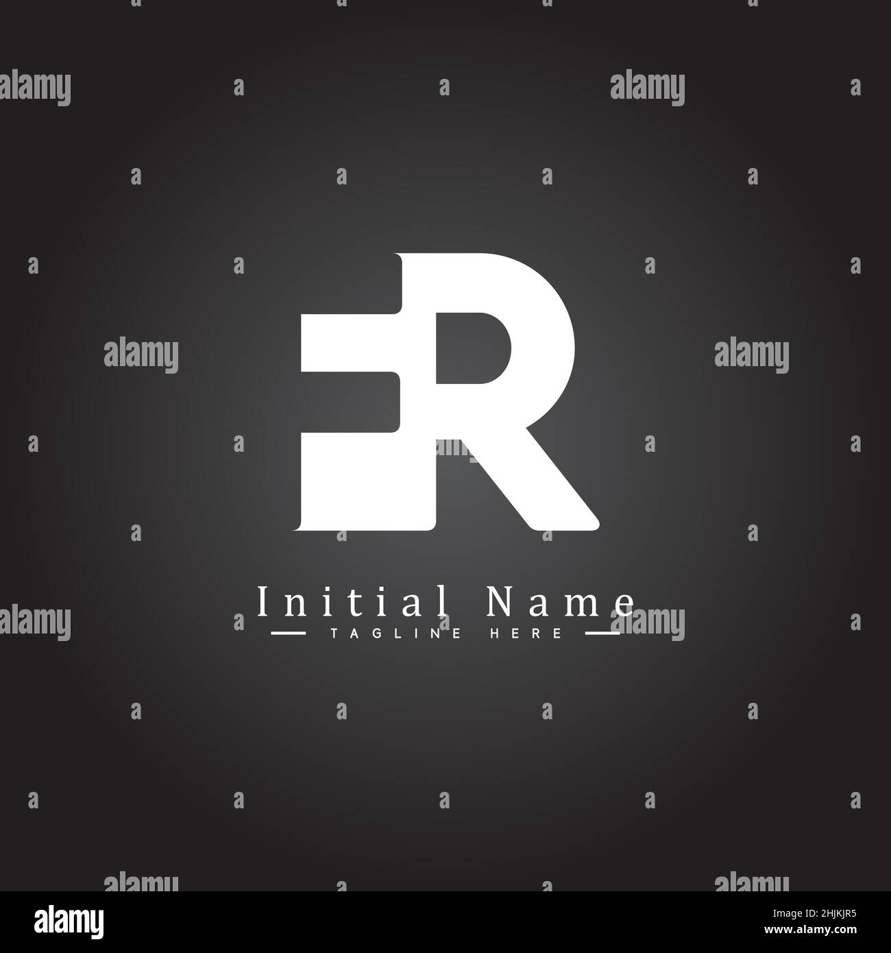 Lettera iniziale Logo FR - Logo aziendale minimo per Alphabet F e R - modello di logo vettoriale ...