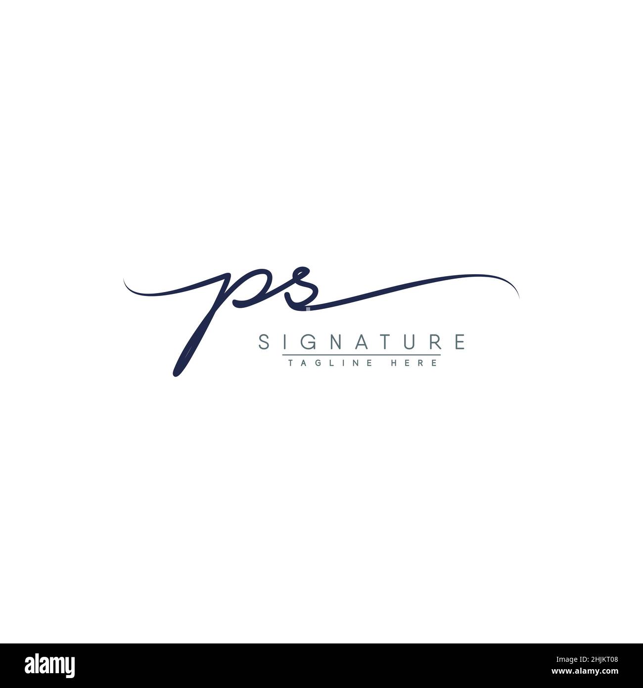 Lettera iniziale Logo PS - Logo della firma scritto a mano - Logo del ...