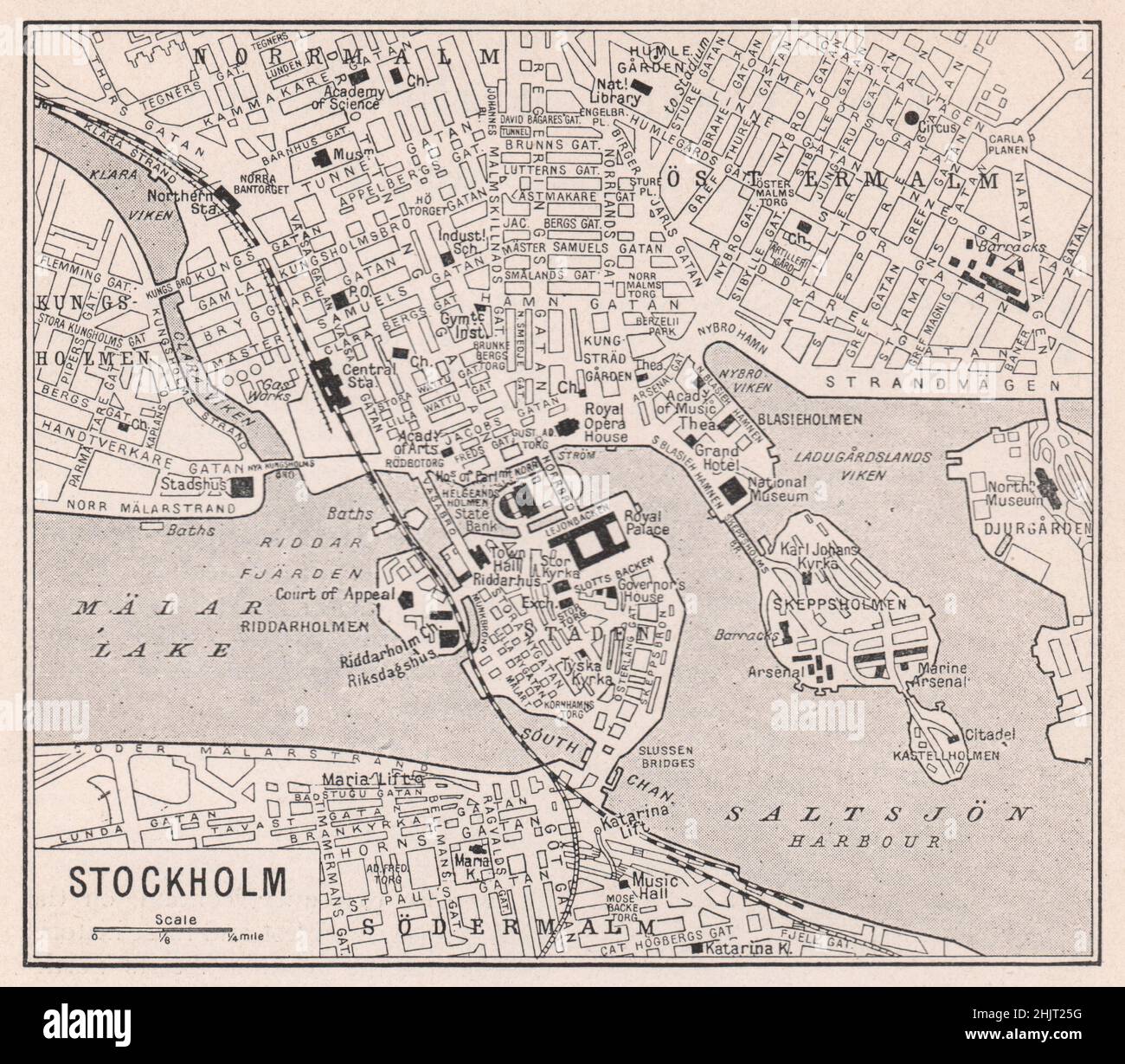 Mappa vintage di stoccolma immagini e fotografie stock ad alta ...