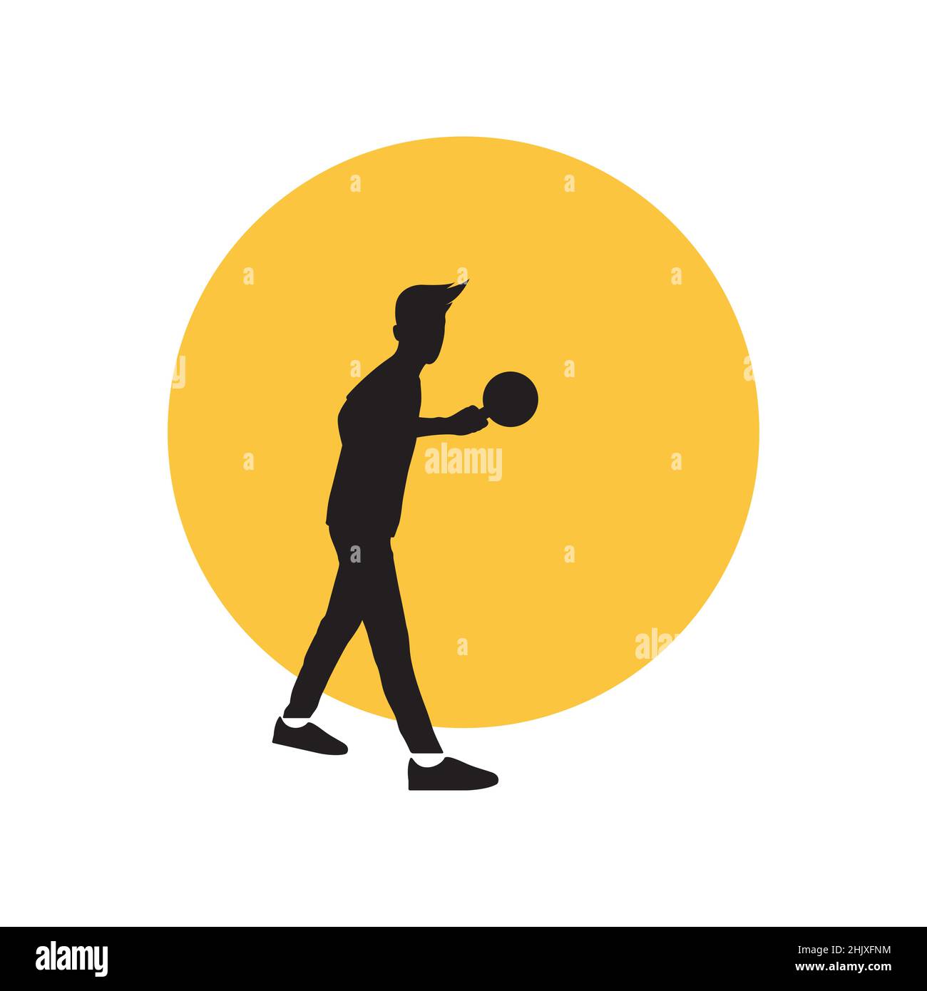 Logo basketball black silhouette man immagini e fotografie stock ad ...