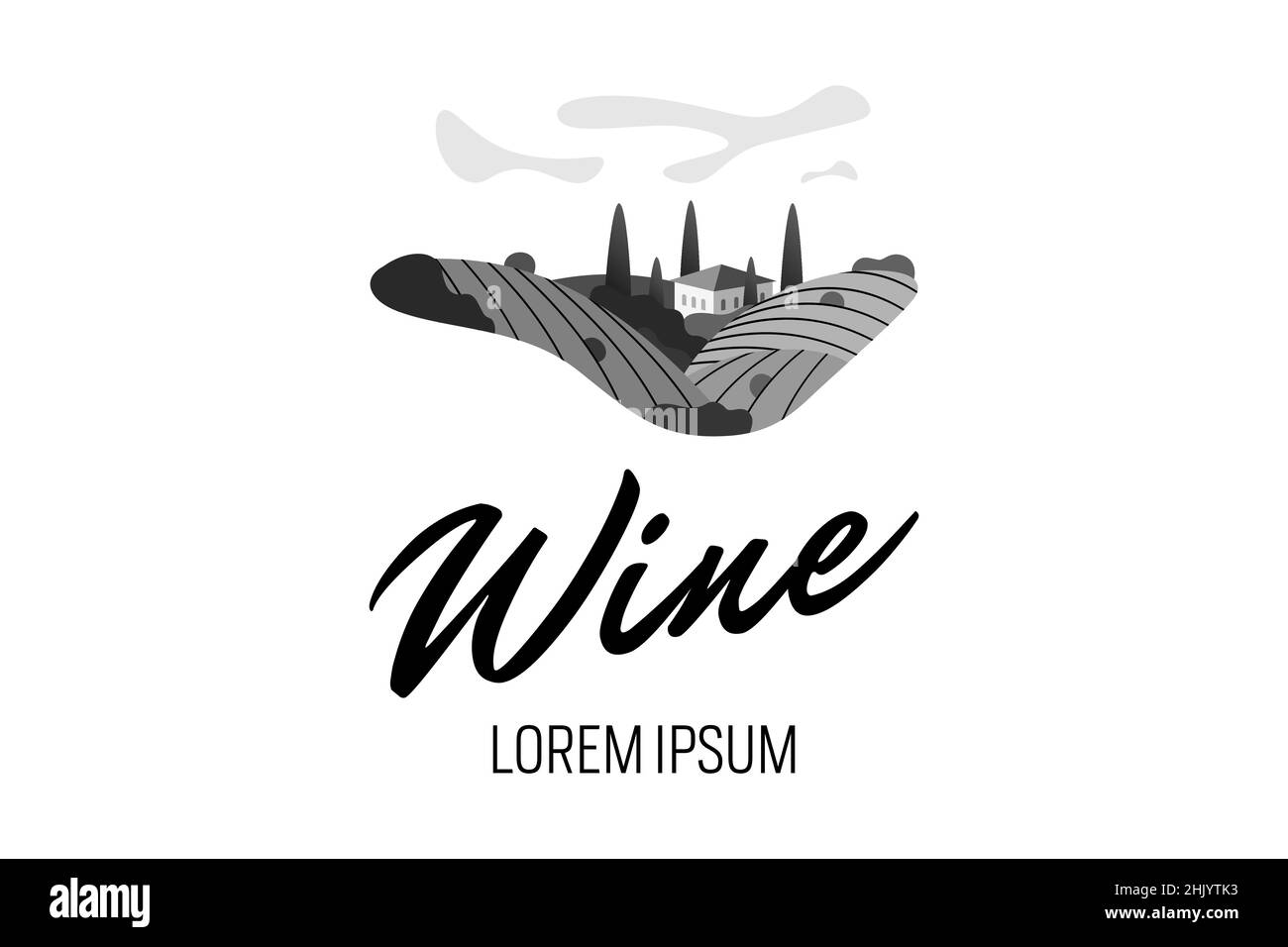 Vineyard drawing immagini e fotografie stock ad alta risoluzione ...