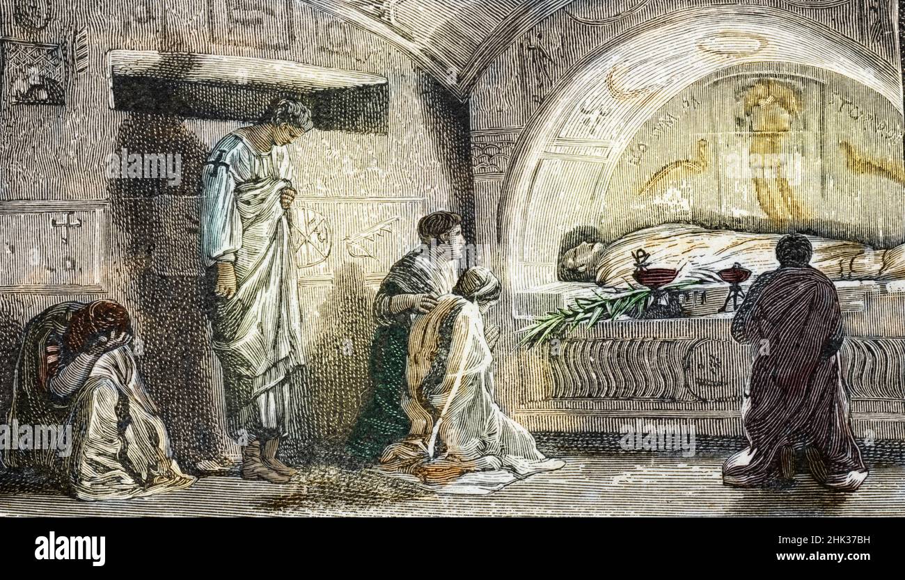 Ceremonie funeraire chez les premiers chretiens de Rome dans les ...