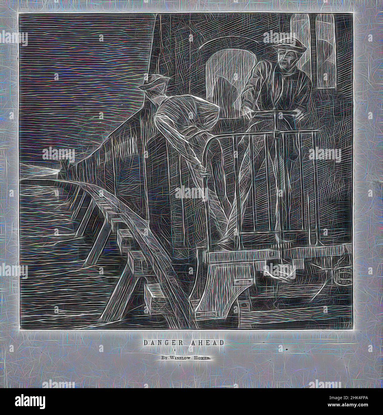 Ispirato da Danger Ahead, Winslow Homer, americano, 1836-1910 ...