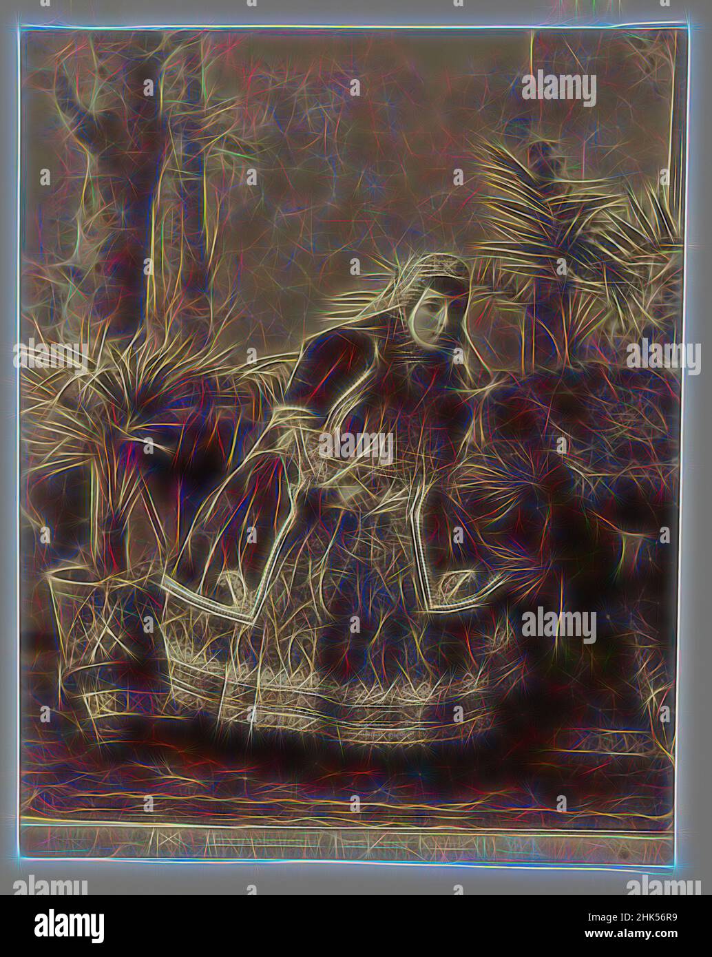 Ispirato dalla fotografia in argento albume, 19th secolo, Qajar ...