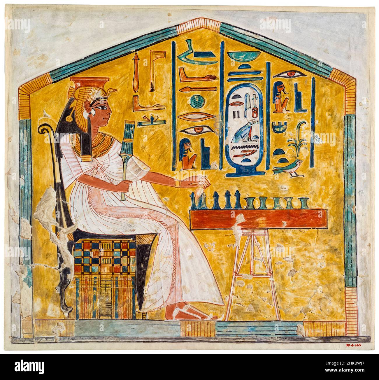 Antico Egitto, Arte Egiziana, Regina Nefertari Playing Senet, dipinto ...