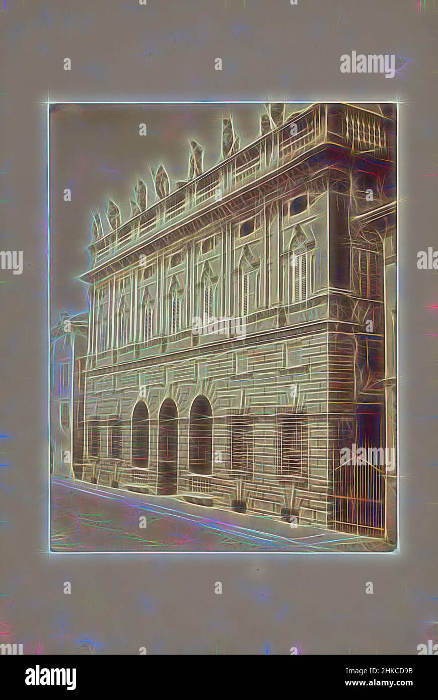 Ispirato alla facciata del Palazzo Canossa di Verona, Italia, Verona ...