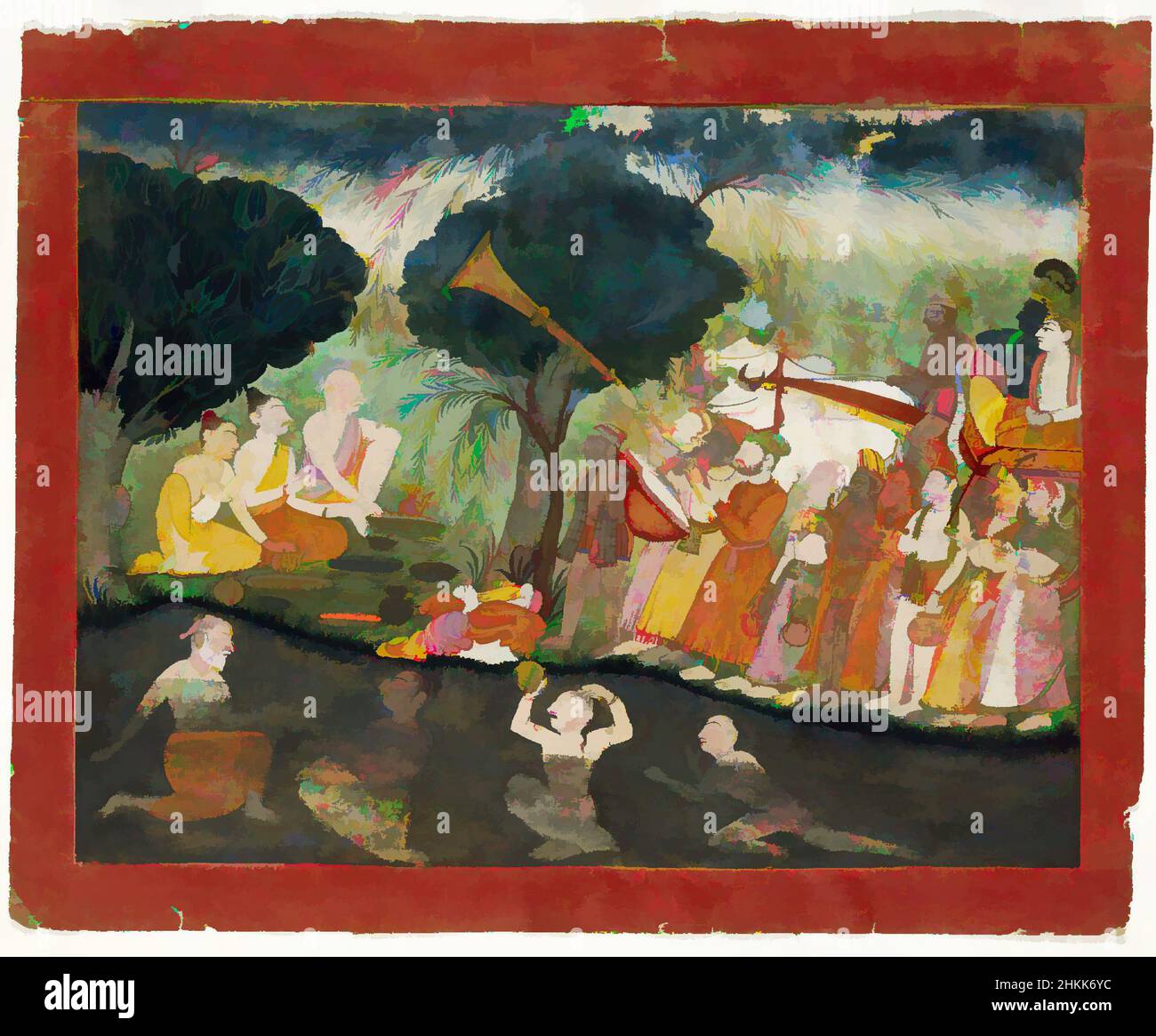 Arte ispirata da Krishna e Balarama sulla strada per Mathura, Folio da ...