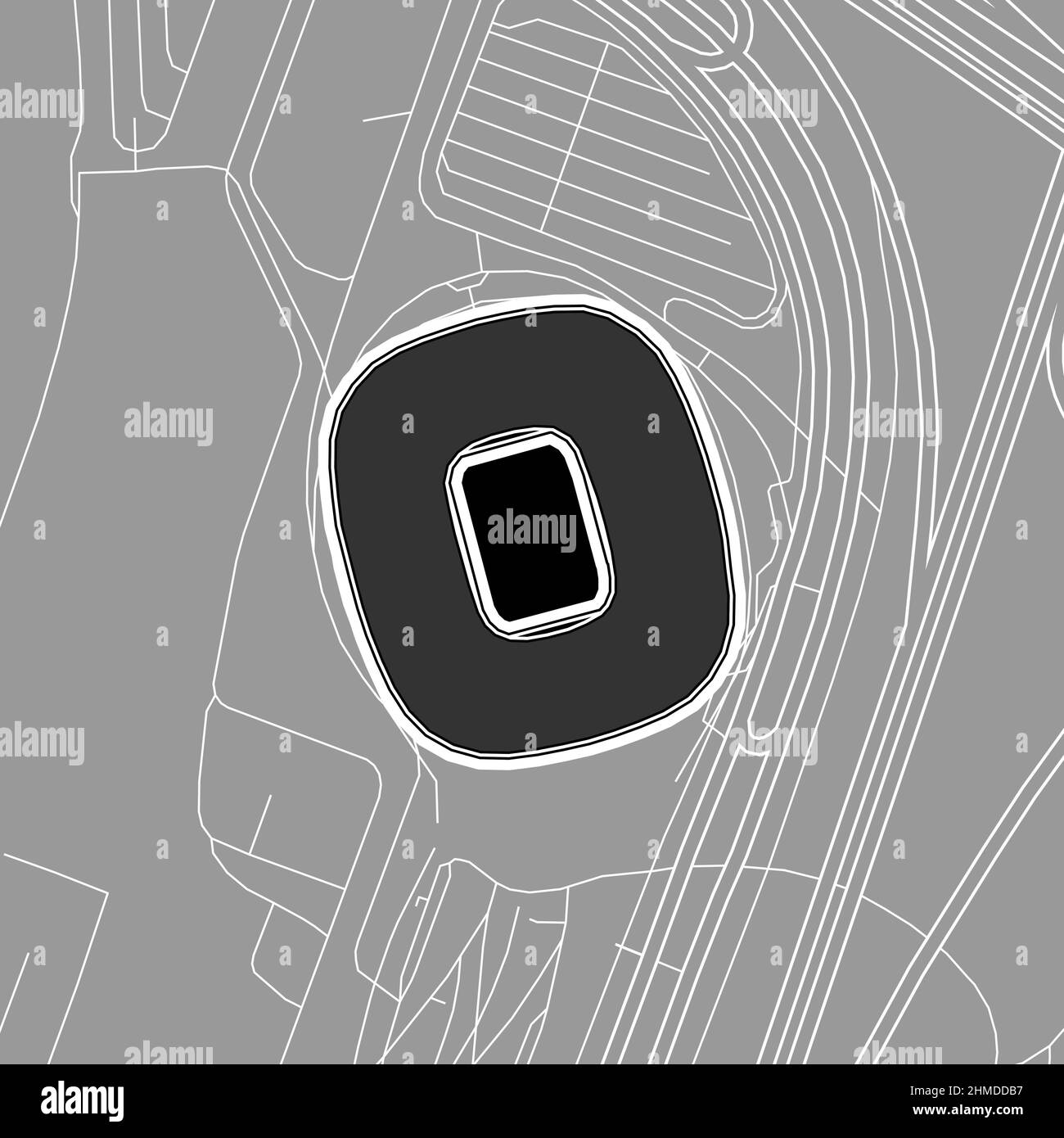 Monaco di Baviera, Stadio MLB di baseball, mappa vettoriale. La mappa ...