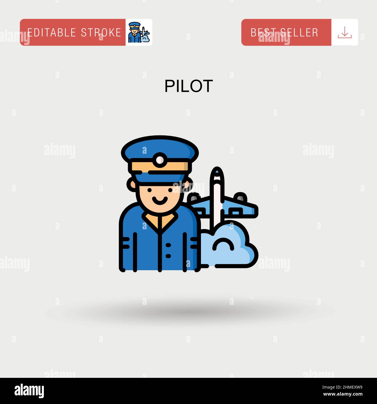Pilota di cabina di pilotaggio volante Immagini Vettoriali Stock - Alamy