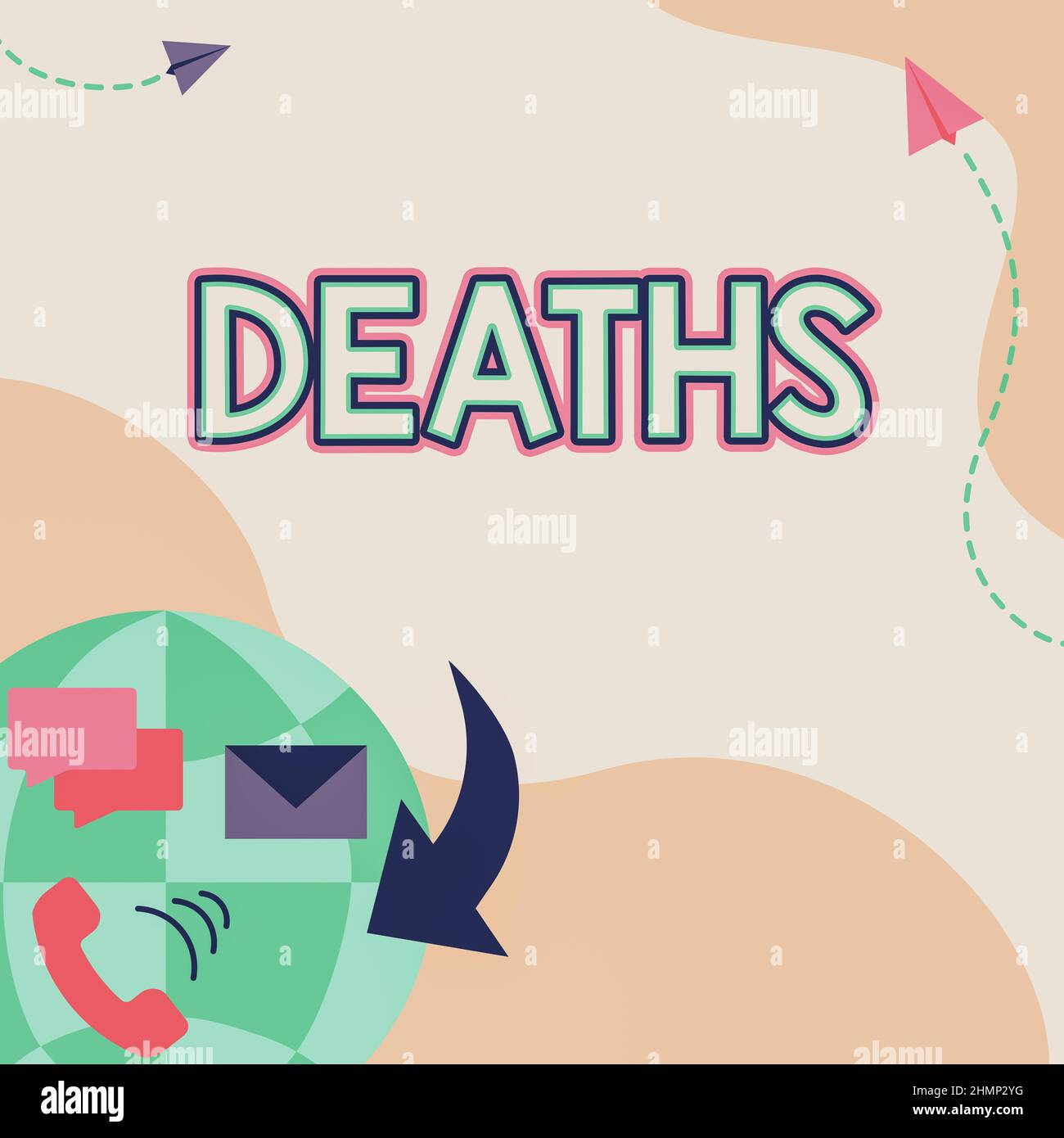 Morte di visualizzazione concettuale. Parola per la cessazione ...