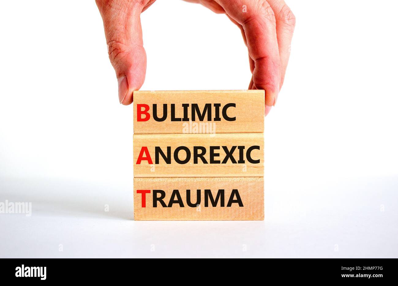 SIMBOLO di trauma anoressico bulimico BAT. Concetto parole BAT bulimico ...