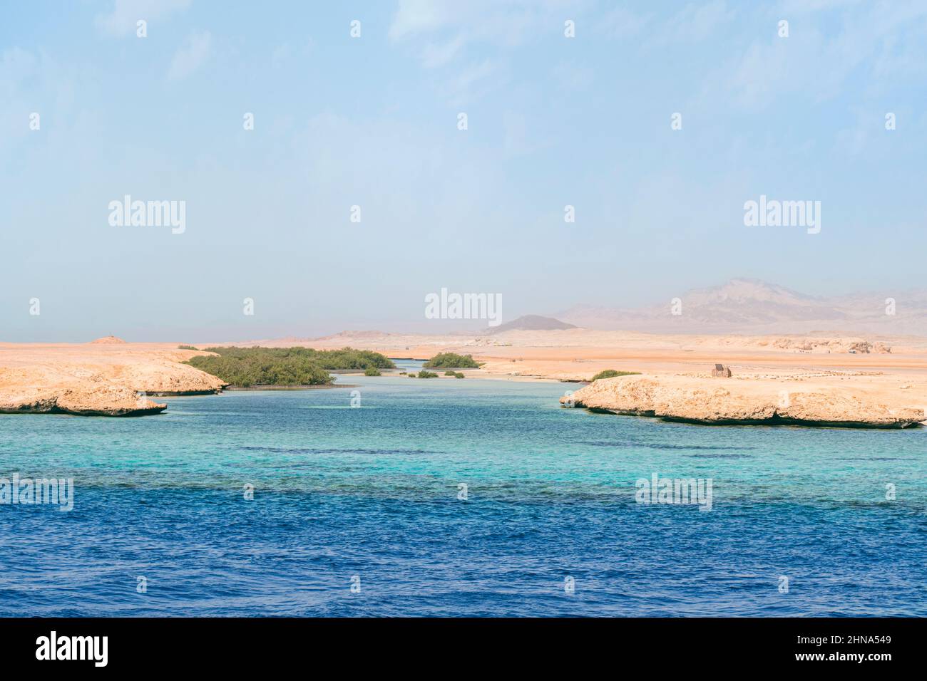 Parco Nazionale Ras Mohammed in Egitto. Vista sul mare, mare con ...