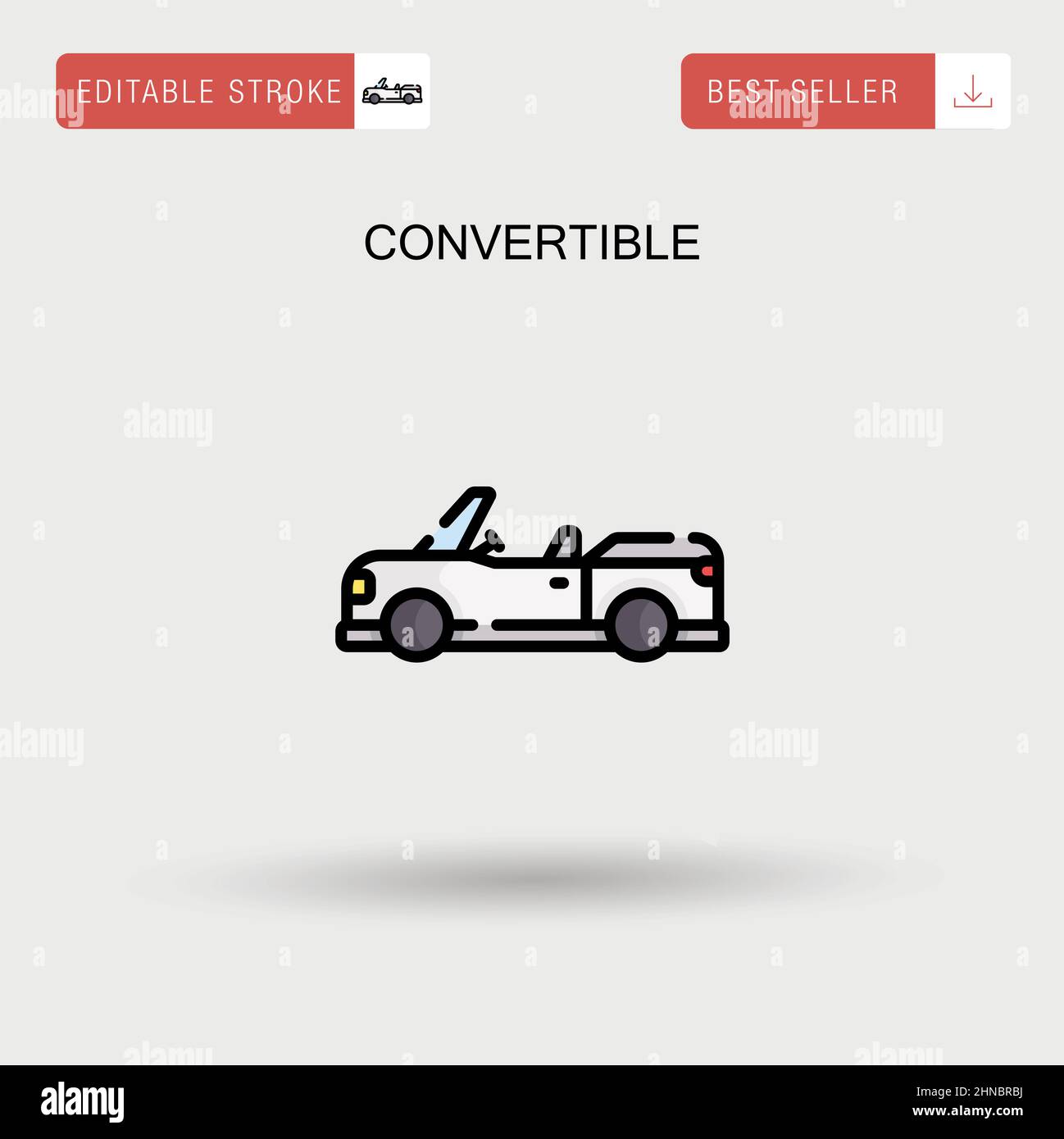 Auto rossa convertibile Immagini Vettoriali Stock - Alamy