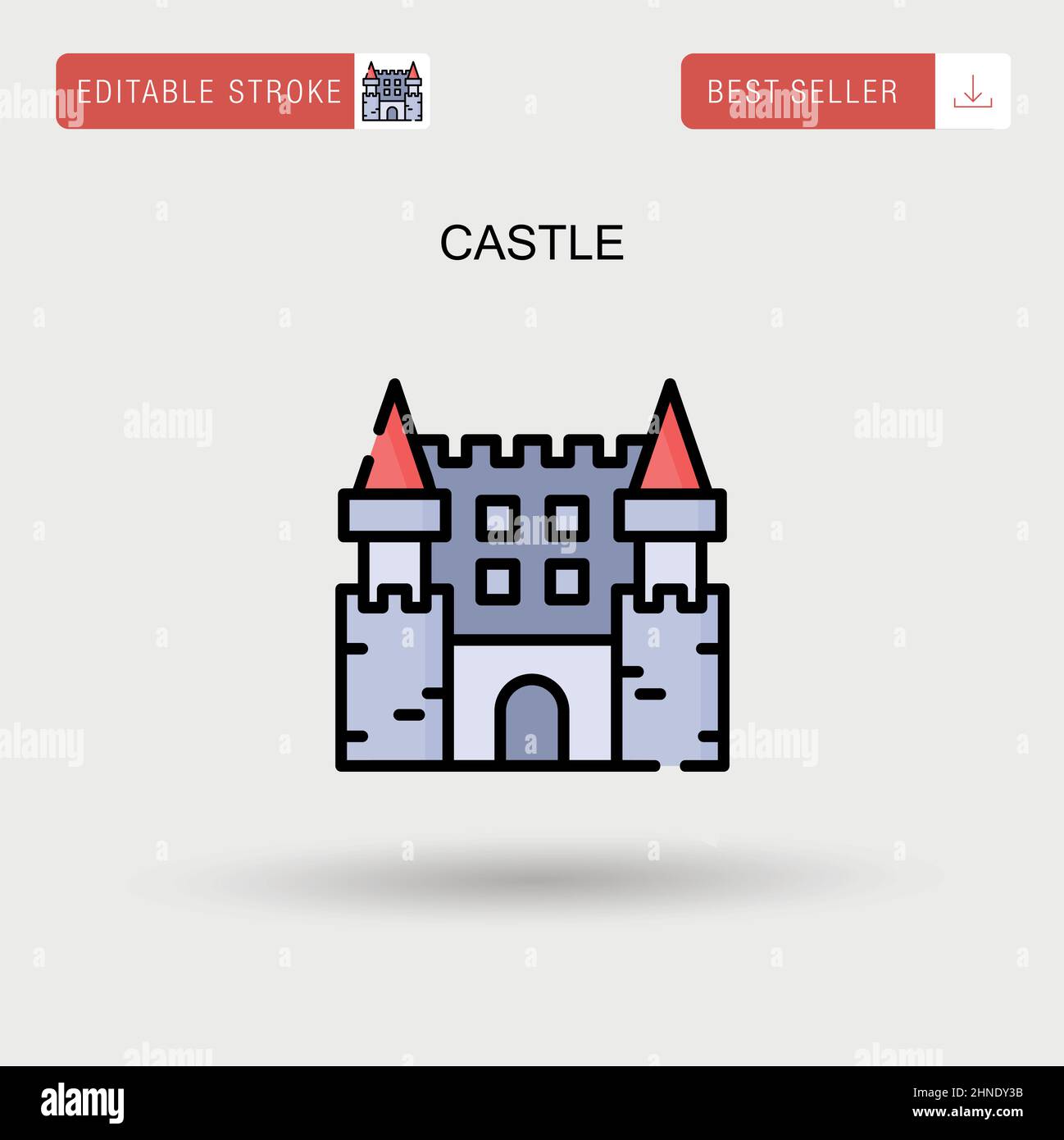 Architettura del castello medievale Immagini Vettoriali Stock - Alamy