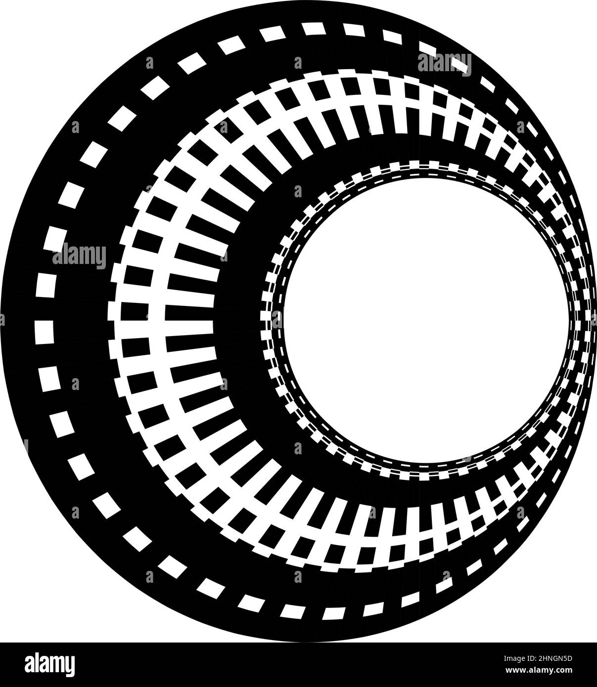 Grafico cerchio astratto. Cerchio geometrico, elemento di design ad ...