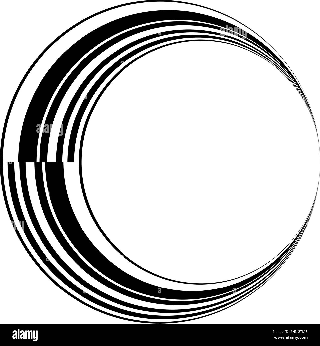 Grafico cerchio astratto. Cerchio geometrico, elemento di design ad ...