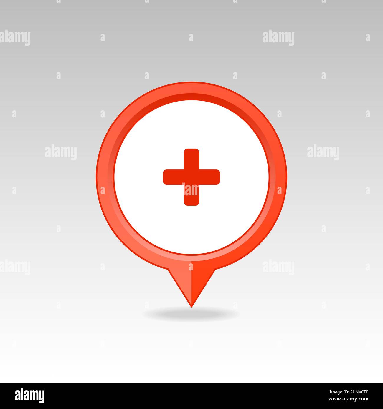 Più Contatto Mappa icona. Ospedale, Clinica. Puntatore Mappa. I ...