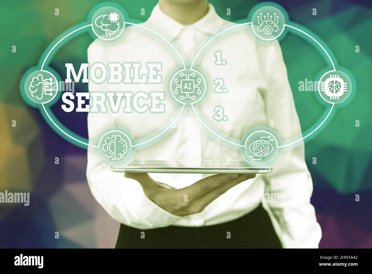 Visualizzazione concettuale Servizio mobile, Foto concettuale Utilità ...