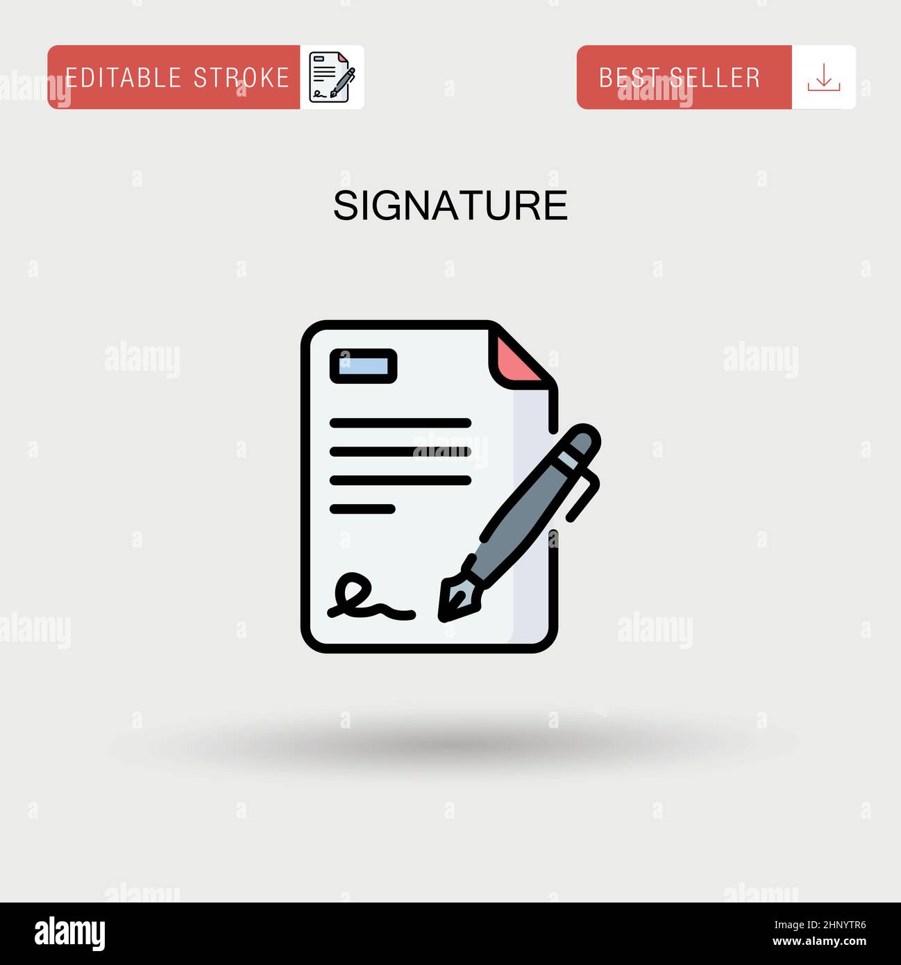 Icône de signature électronique Immagini Vettoriali Stock - Alamy