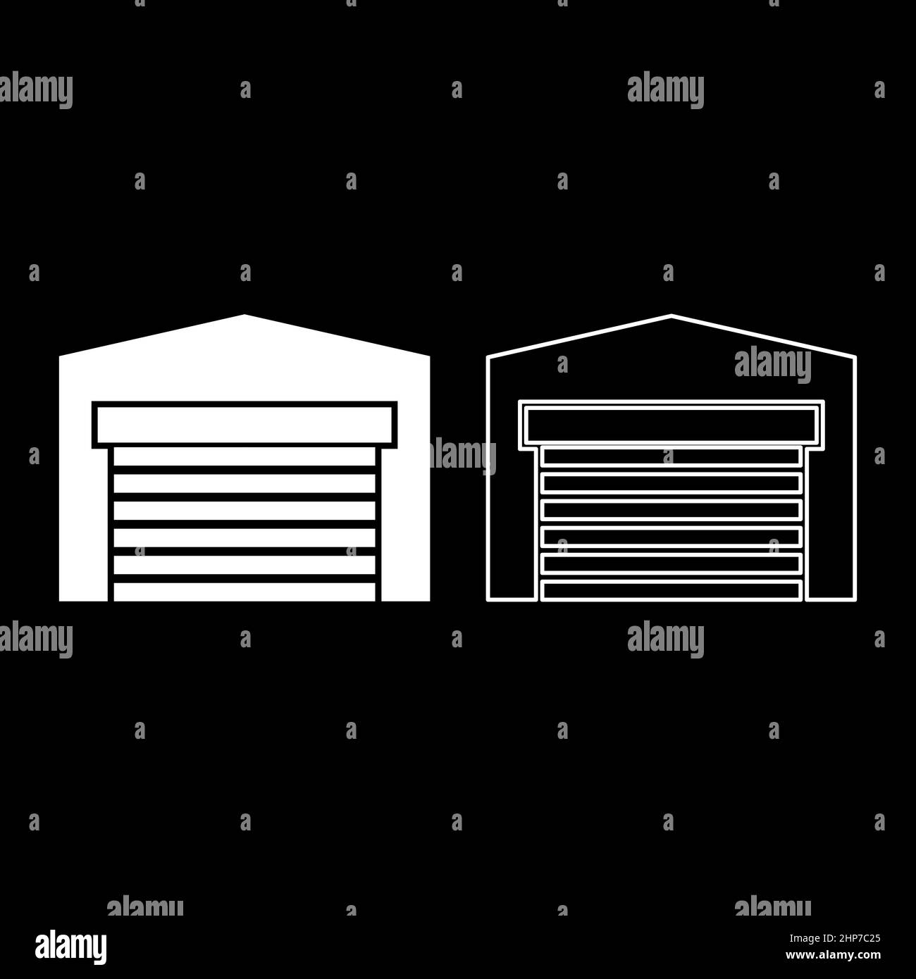 Tetto del garage Immagini Vettoriali Stock - Alamy