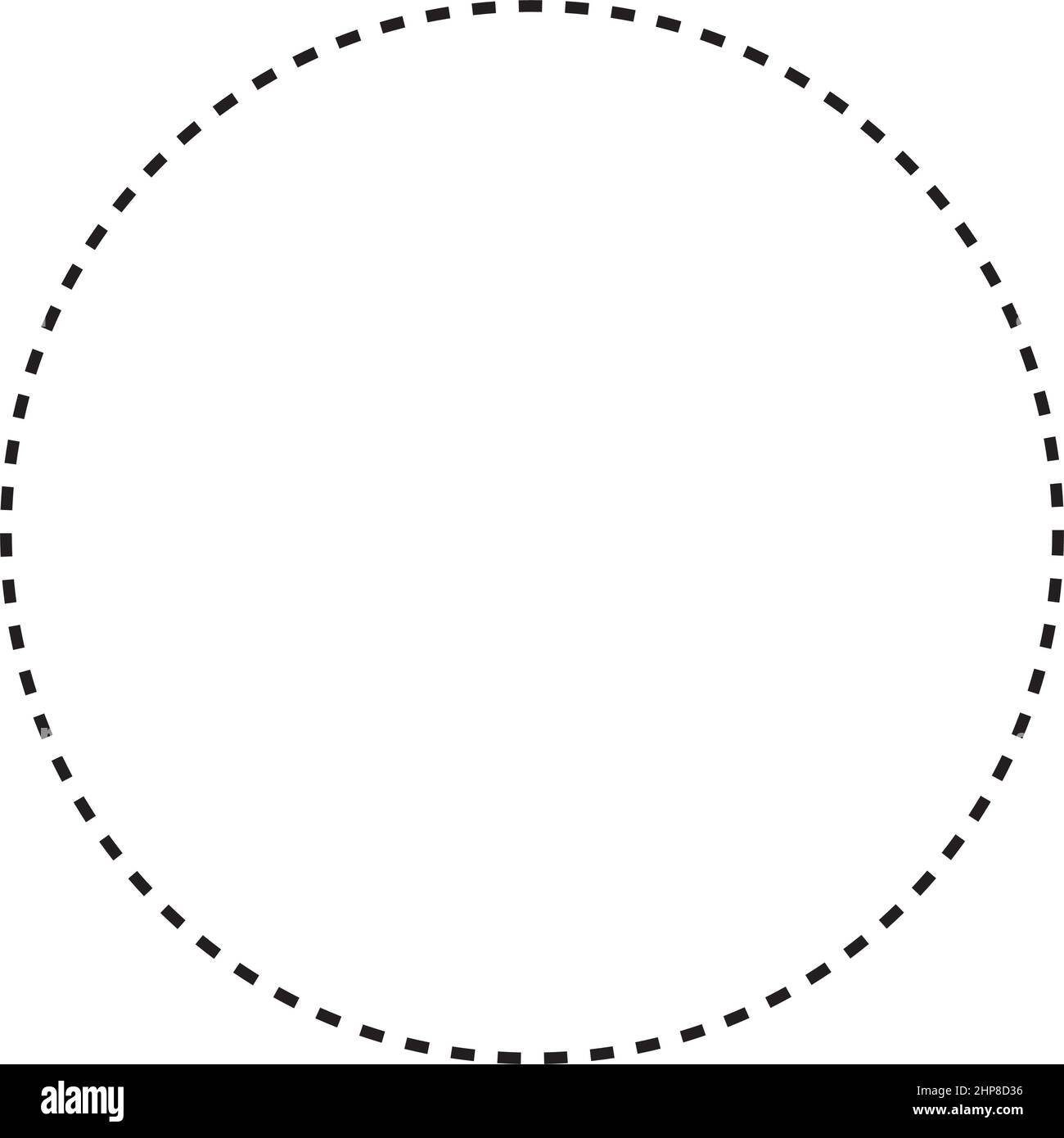 Forma del cerchio icona punteggiata simbolo di geometria vettoriale per ...
