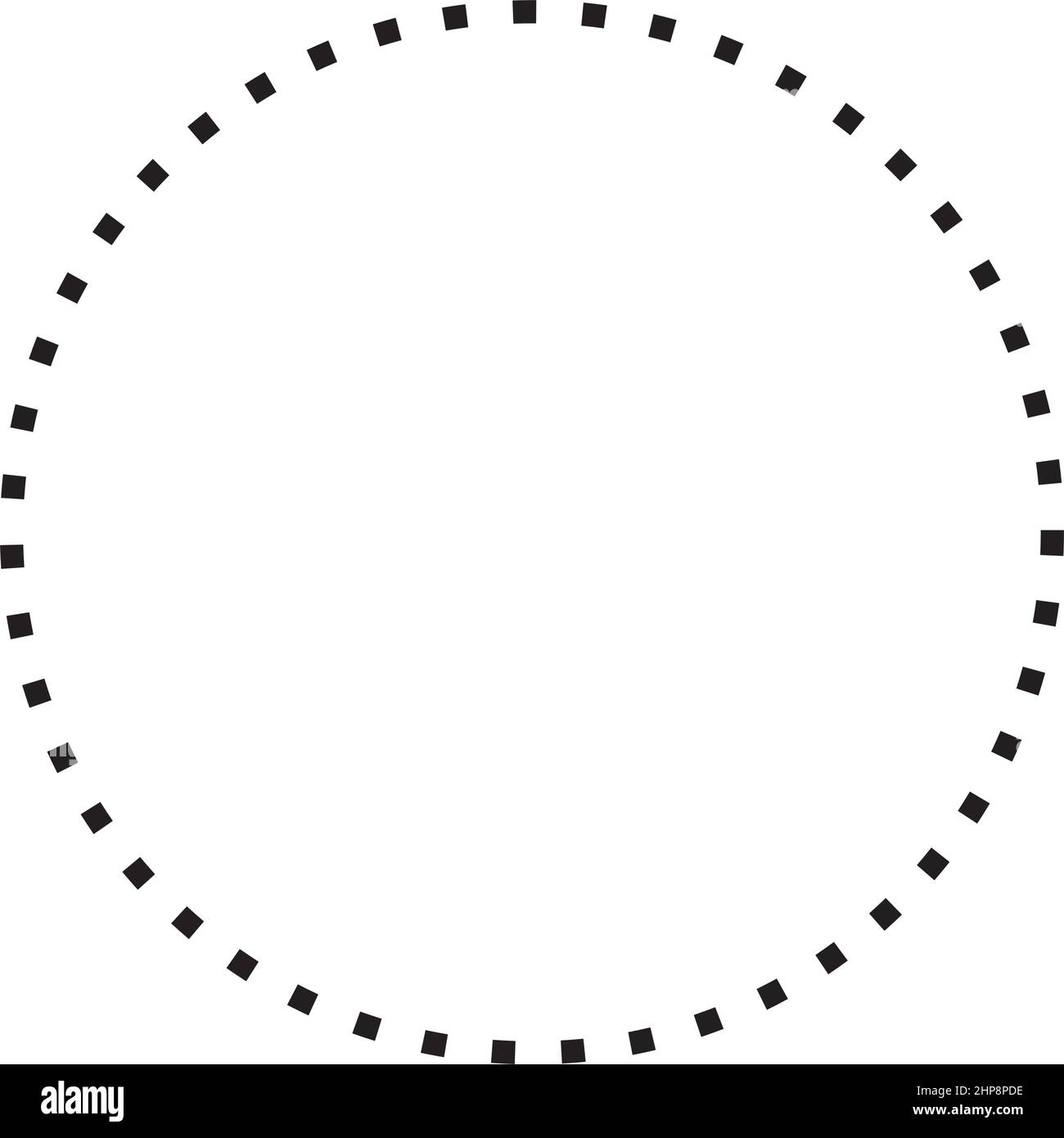 Forma del cerchio icona punteggiata simbolo di geometria vettoriale per ...