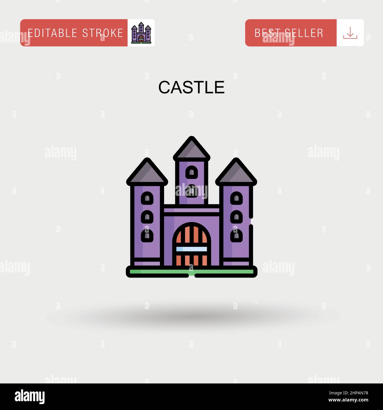 Struttura del castello in pietra Immagini Vettoriali Stock - Alamy