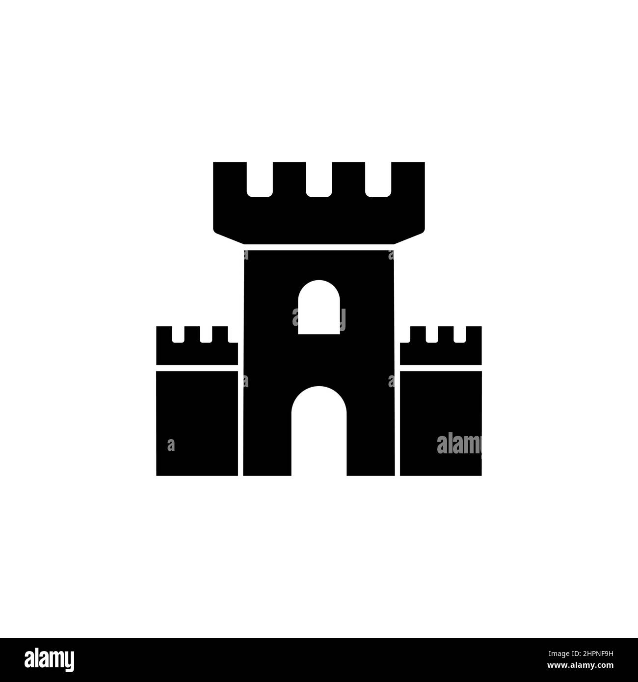 Castello vettore icona fortezza simbolo torre. Castello torre logo ...