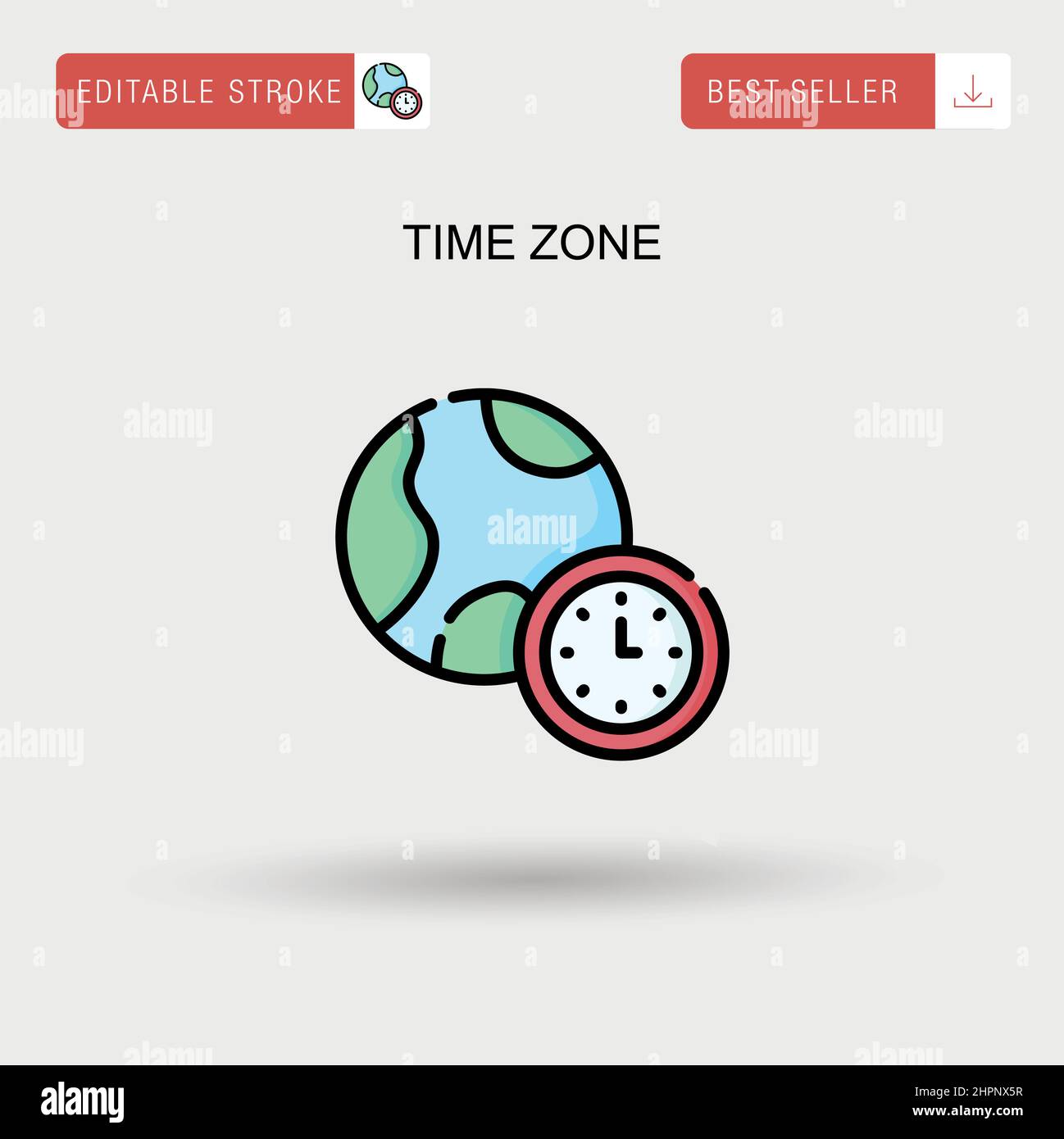 Planisfero fuso orario Immagini Vettoriali Stock - Alamy