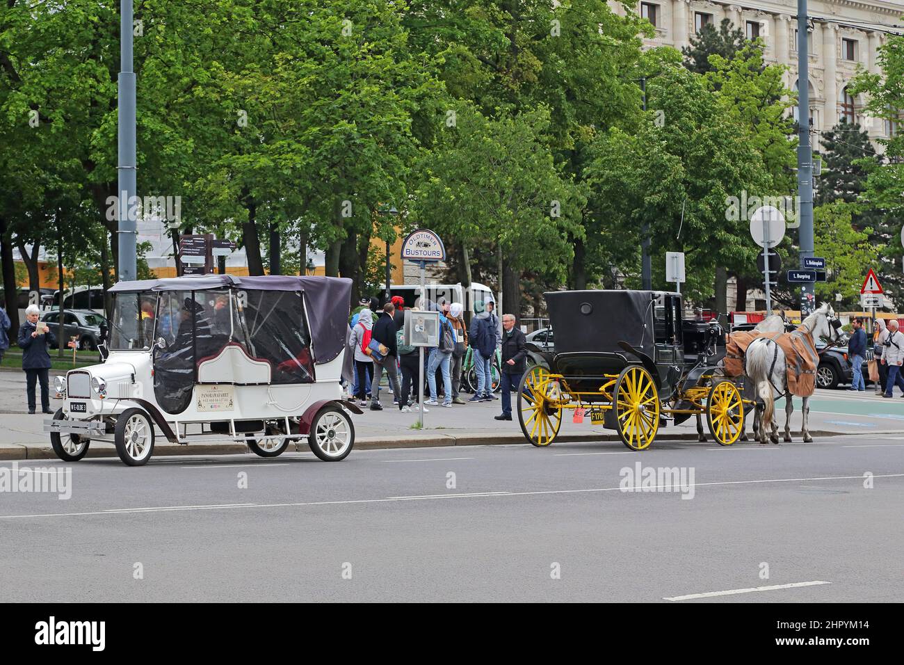 VIENNA, AUSTRIA - 15 MAGGIO 2019: Si tratta di un'auto elettrica ...
