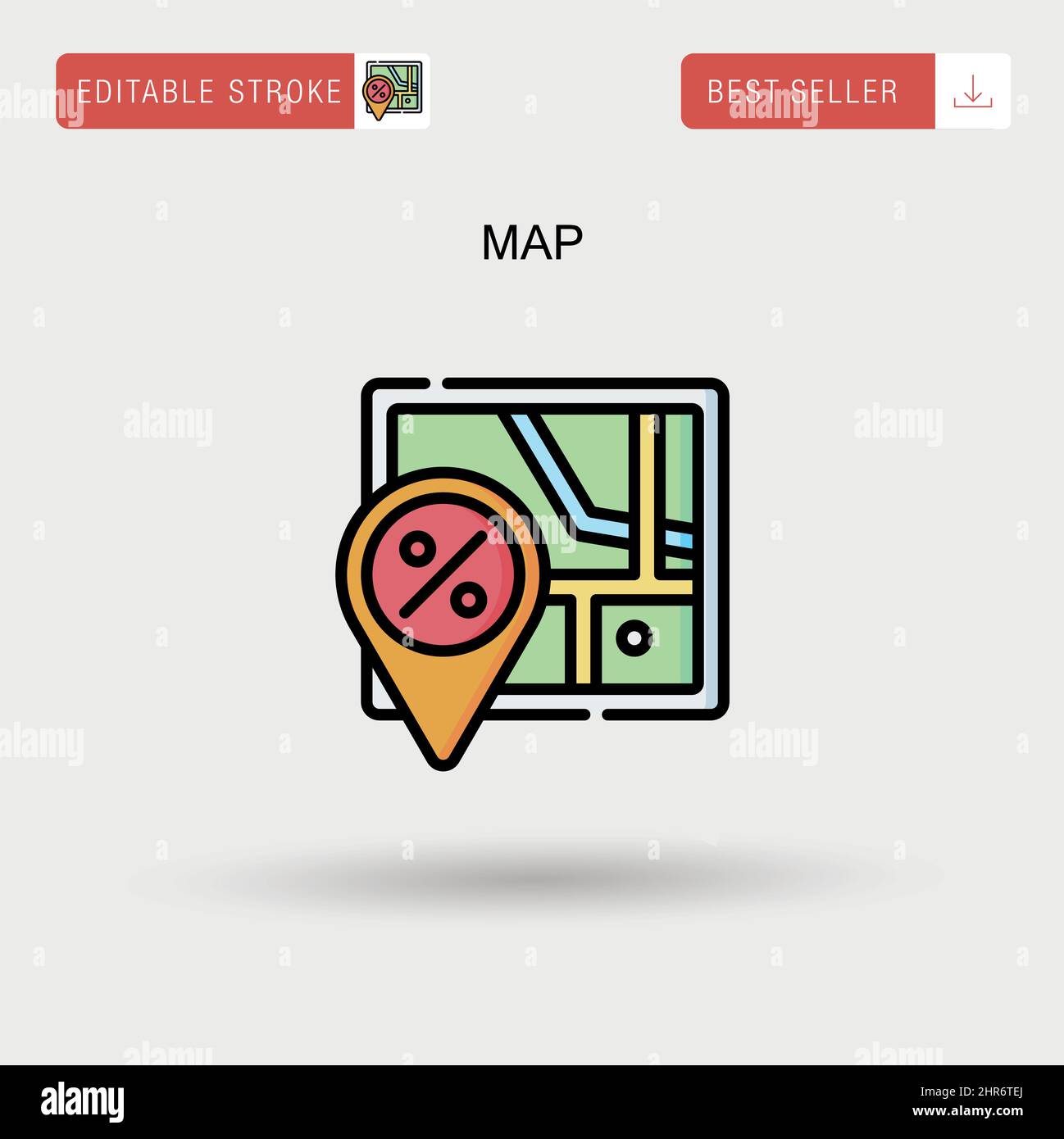Mappa dell'icona Immagini Vettoriali Stock - Alamy