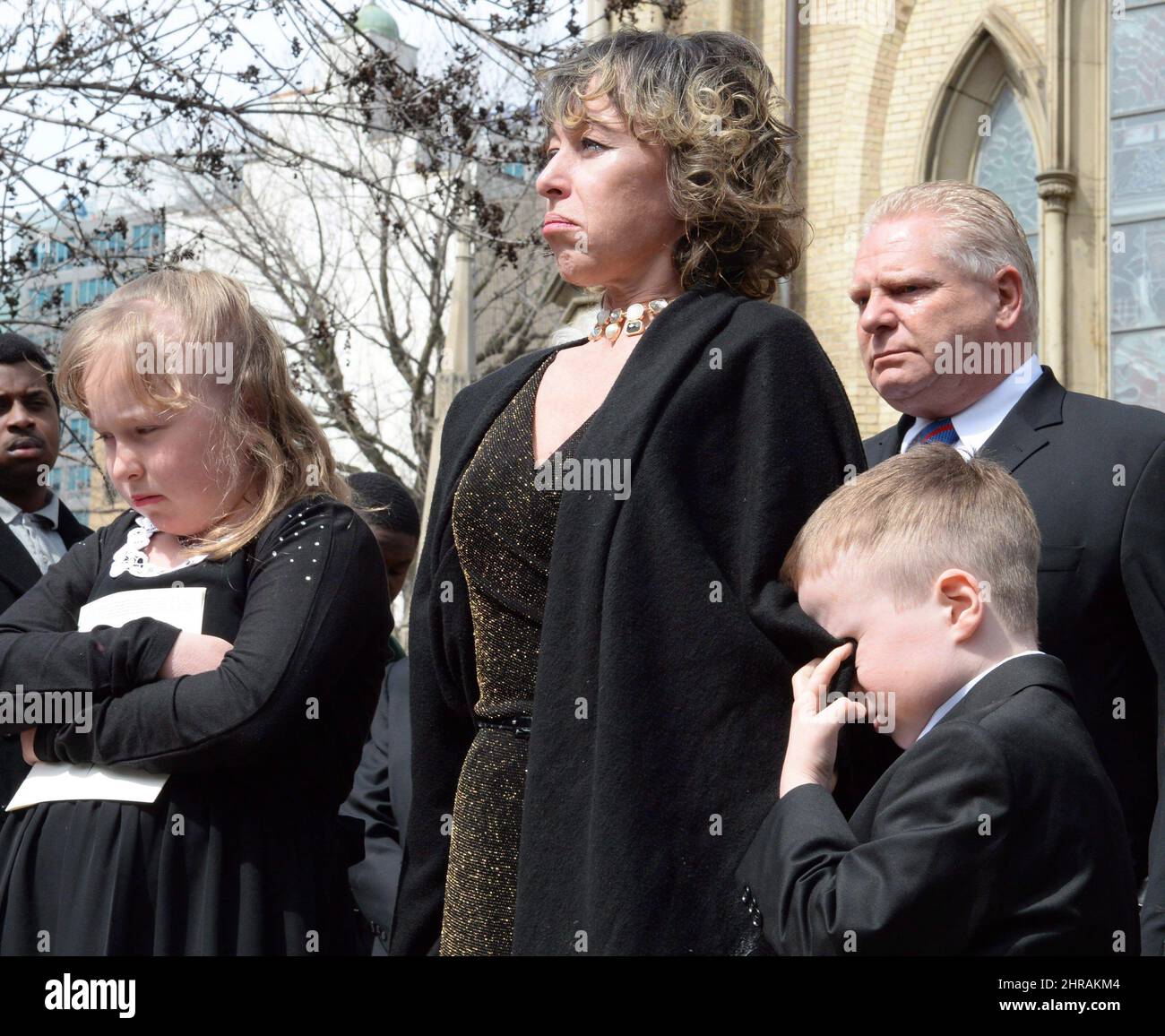 L'ex sindaco di Toronto Rob Ford vedova Renata, i loro figli Stephanie ...