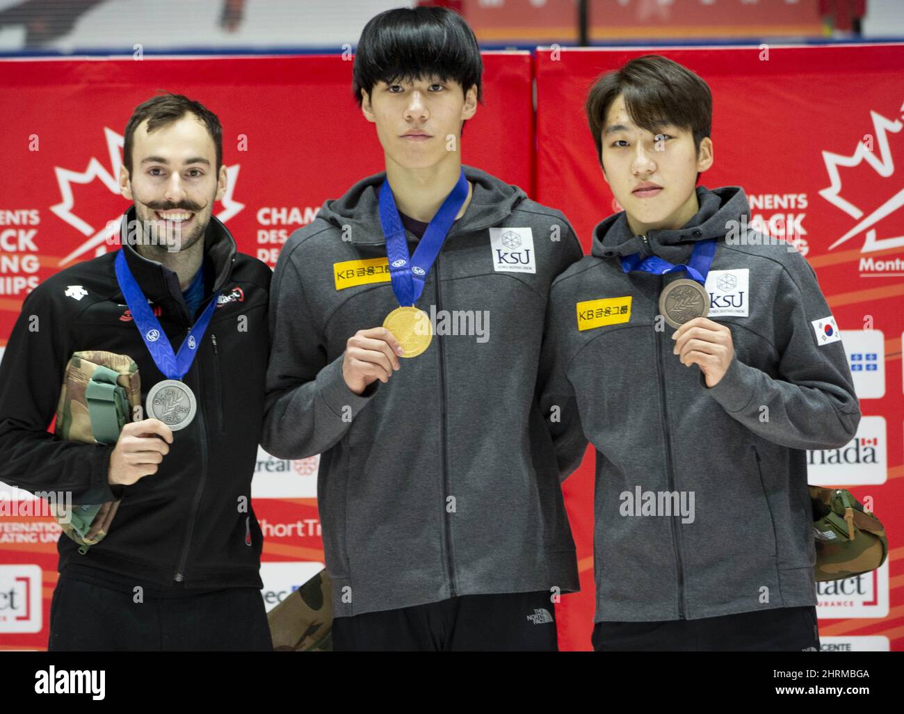 Steven Dubois, da sinistra a destra, Canada secondo posto, Hwang Dea ...