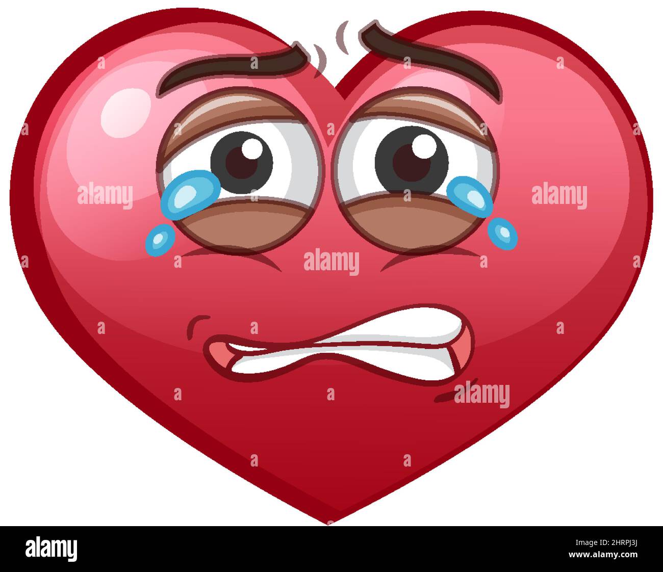 Crying face emoticon isolated icon design immagini e fotografie stock ...