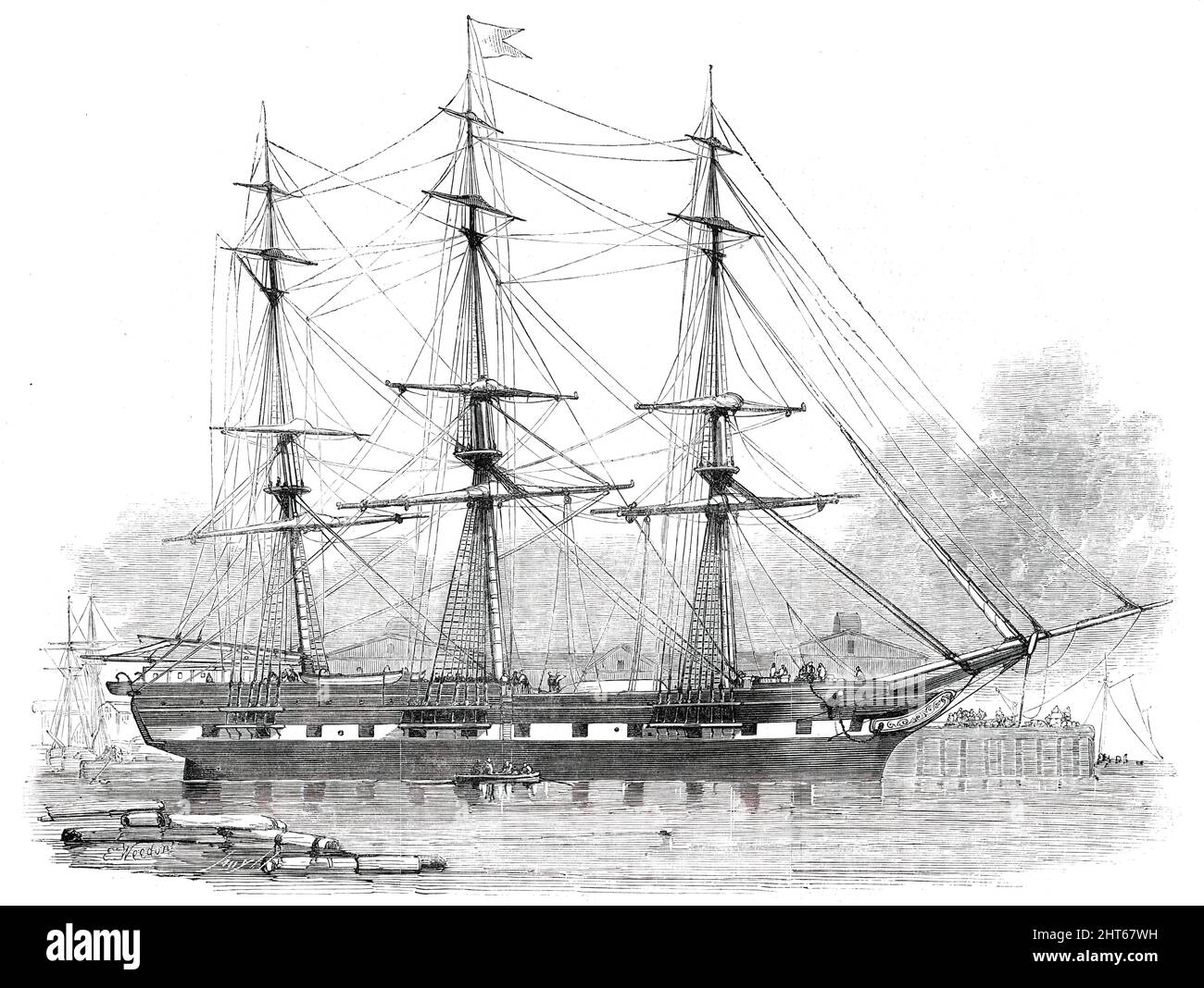 New York American Line Ship, "Cornelius Grinnell", 1850. 'Il Cornelius ...