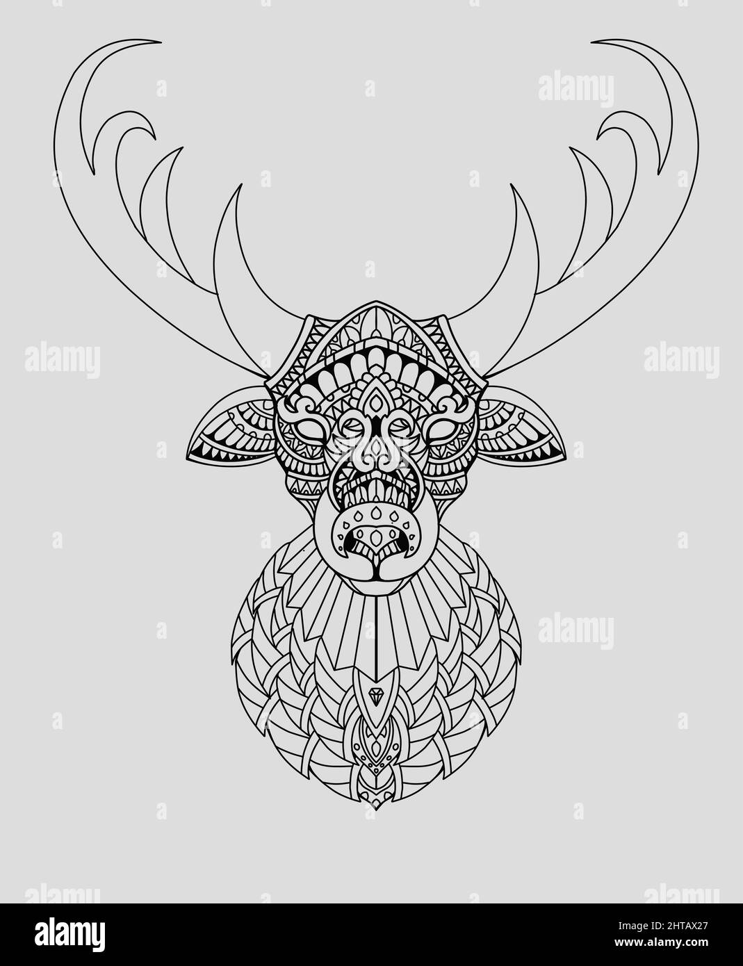 Faccia di cervo Immagini Vettoriali Stock - Alamy