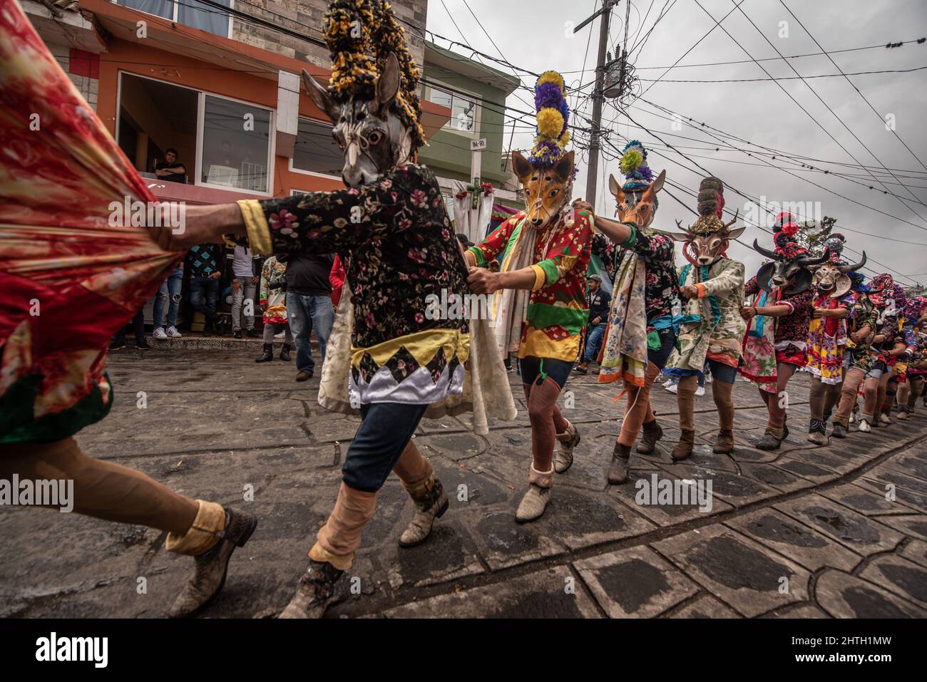 28 febbraio 2022: I residenti della città di Alto Tio Diego celebrano il tradizionale carnevale ...
