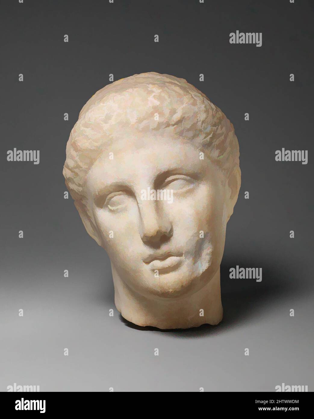 Arte ispirata da Marble testa di una giovinezza, classica, 4th secolo a ...