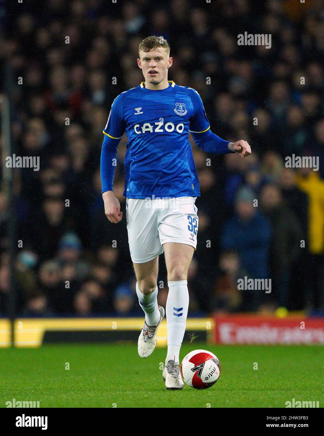 Jarrad Branthwaite di Everton durante la quinta partita di Emirates fa ...
