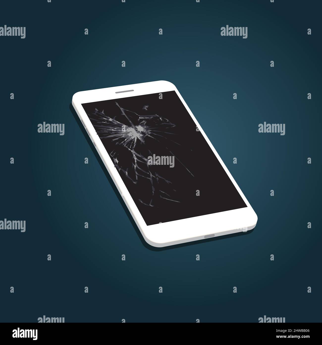 Telefono cellulare rotto Immagini Vettoriali Stock - Alamy