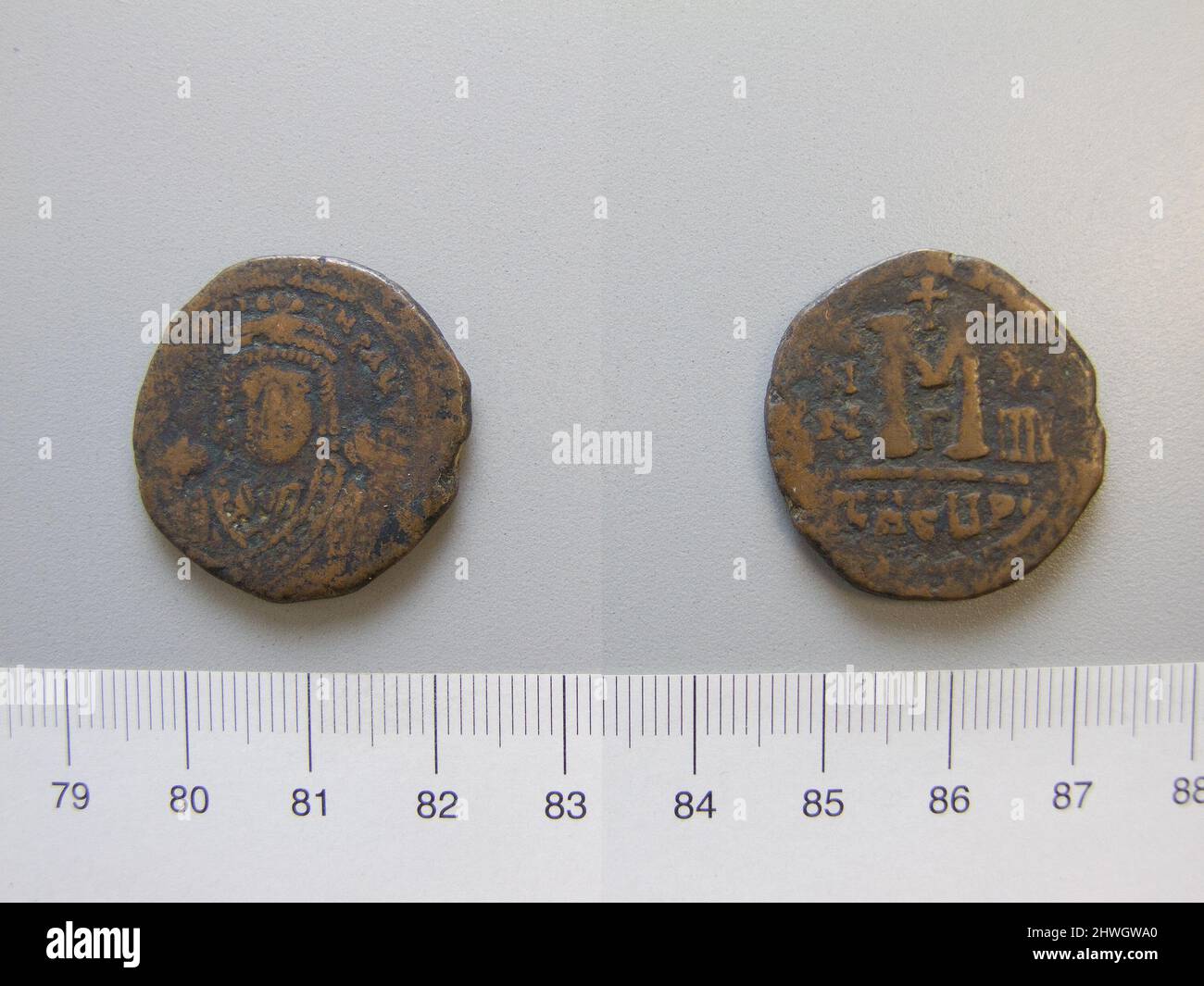 Follis (40 Nummi) di Maurice Tiberio, imperatore bizantino di Antiochia ...