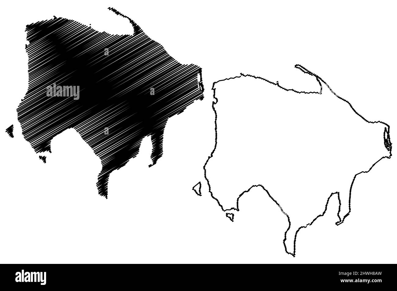 Mappa djerba tunisia Immagini Vettoriali Stock - Alamy