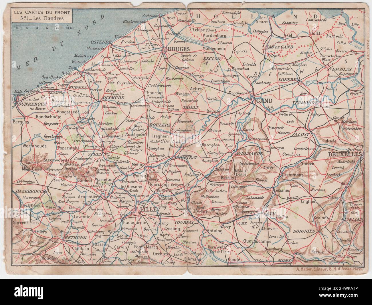 'Les Cartes du Front. No.1 Les Flandres': Prima mappa della prima ...