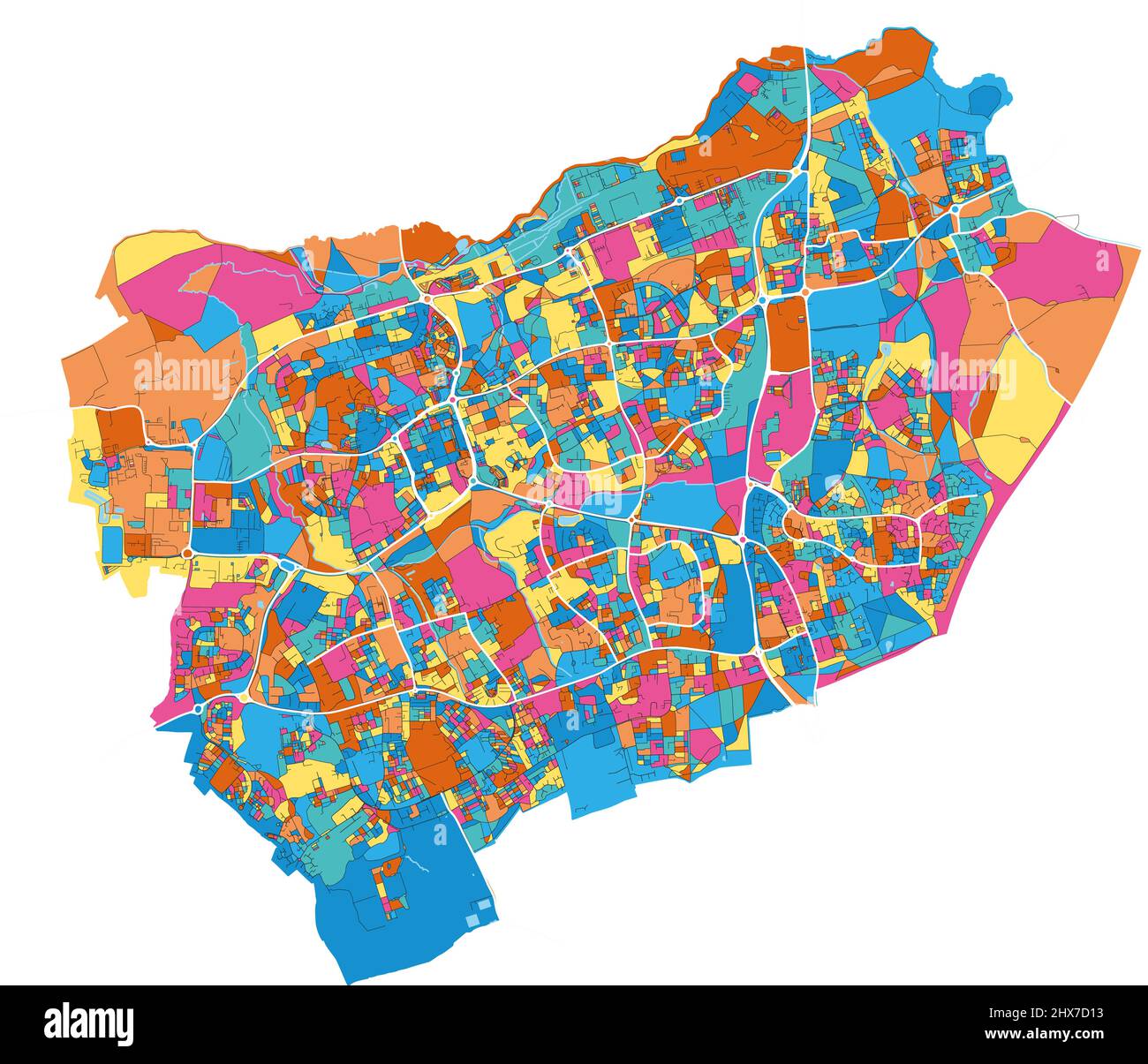 Mappa di harlow Immagini Vettoriali Stock - Alamy