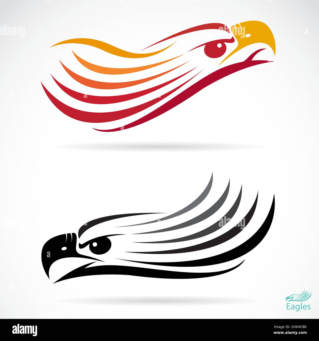 Aquila che vola disegno stilizzato Immagini Vettoriali Stock - Alamy